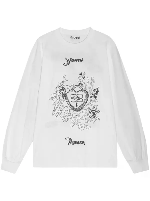 GANNI Graphic-print Sweatshirt