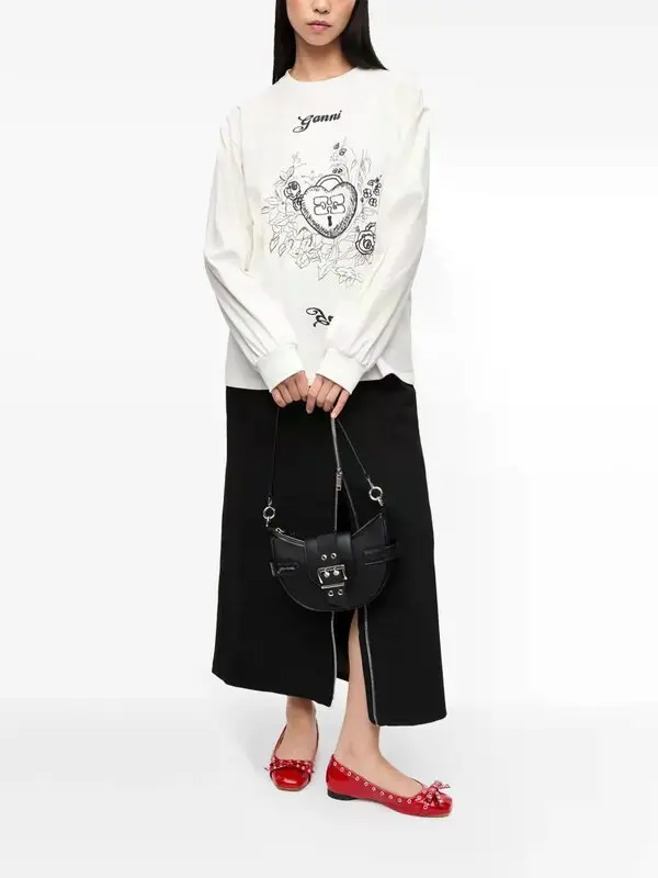 GANNI Graphic-print Sweatshirt