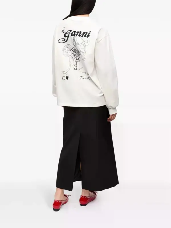 GANNI Graphic-print Sweatshirt