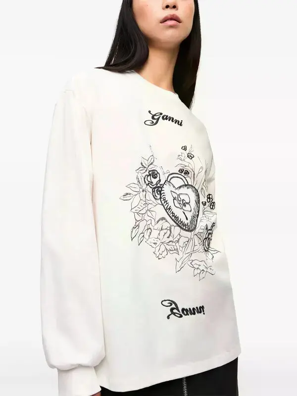 GANNI Graphic-print Sweatshirt