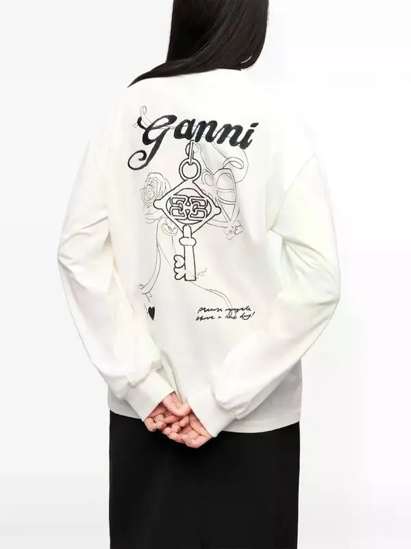 GANNI Graphic-print Sweatshirt