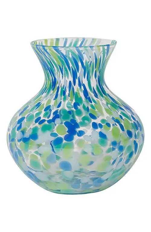 JULISKA Puro 6-inch Pattern Glass Vase - Blue Multi