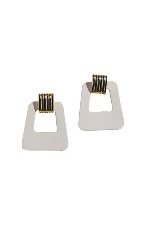 NICKEL & SUEDE Avery Leather Earrings - Gold