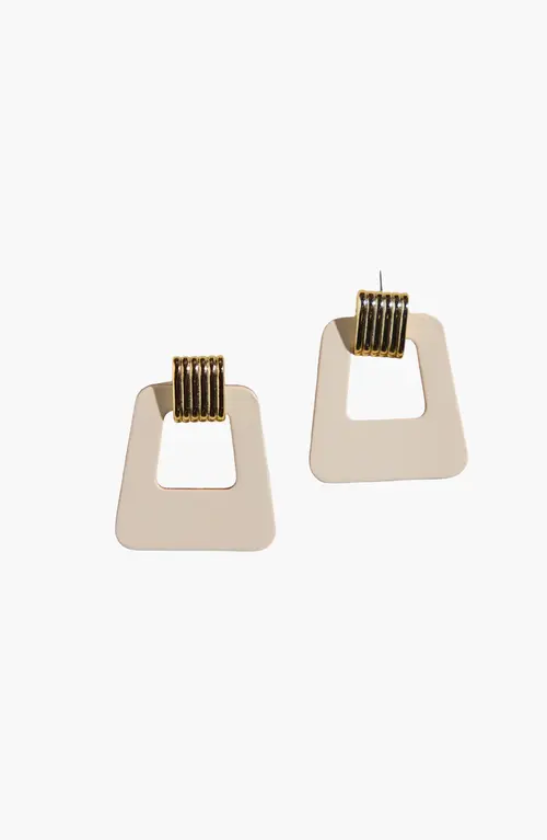 NICKEL & SUEDE Avery Stud Leather Earrings - Gold