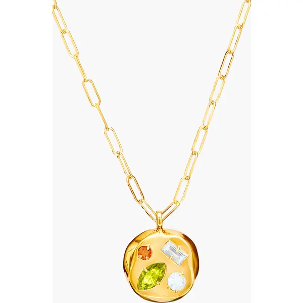 BIRTHDATE CO. August Gold Pendant - August 20th - Gold