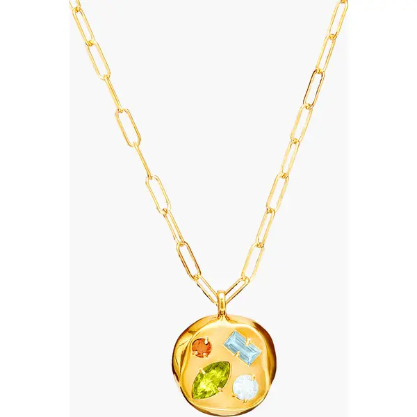 BIRTHDATE CO. August Gold Pendant - August 25th - Gold