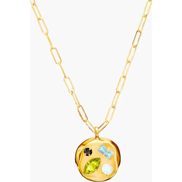 BIRTHDATE CO. August Gold Pendant - August 30th - Gold