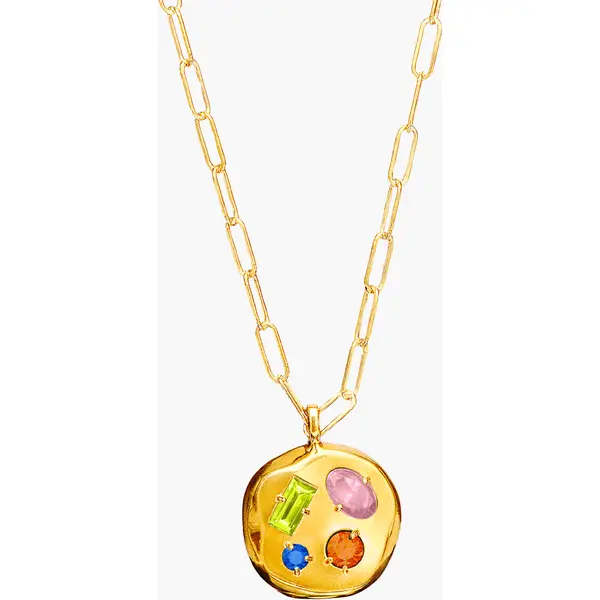 BIRTHDATE CO. August Gold Pendant - August 6th - Gold