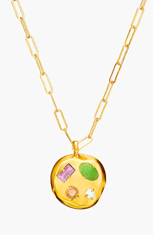 BIRTHDATE CO. The June Birthdate Pendant - June 19th - Gold