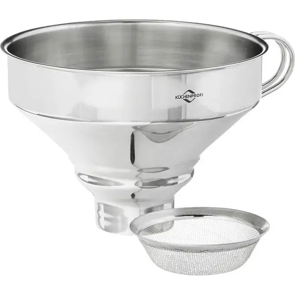 KUCHENPROFI Funnel With Mesh Filter, Stainless Steel