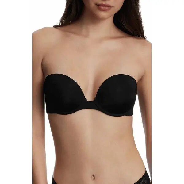 SKARLETT BLUE Breathless Strapless Plunge Push-up Bra - Black