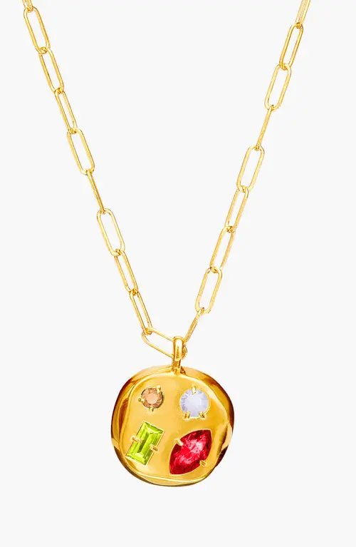 BIRTHDATE CO. The July Birthdate Pendant - July 12th - Gold