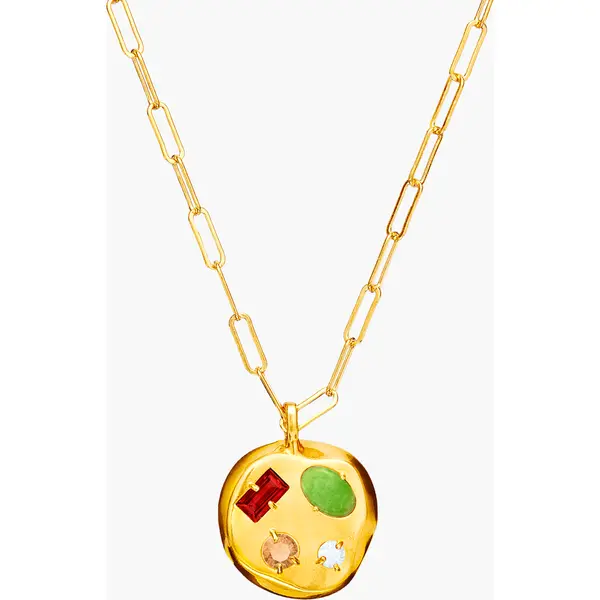 BIRTHDATE CO. The January Birthdate Pendant - January 17th - Gold