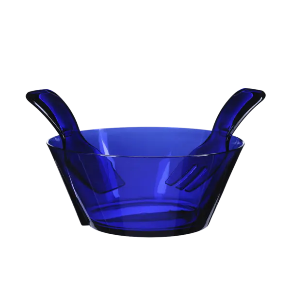 MARIO LUCA GIUSTI Fulmine Salad Bowl With Servers - Blue