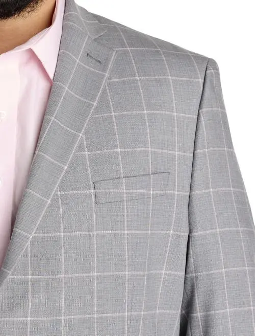 Michael Kors Big & Tall Windowpane Suit Jacket