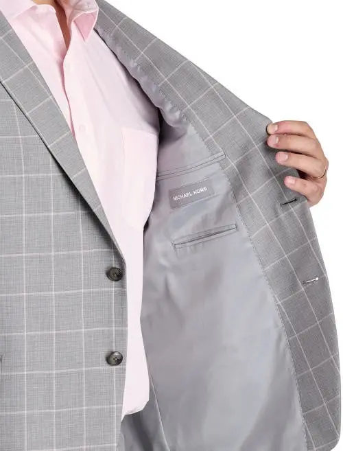 Michael Kors Big & Tall Windowpane Suit Jacket