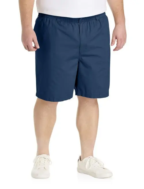 HARBOR BAY BY DXL Harbor Bay Big & Tall Elastic-waist Shorts - Black