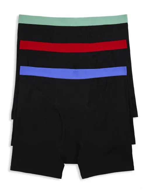 HARBOR BAY BY DXL Big & Tall 3-pk Boxer Briefs - Black