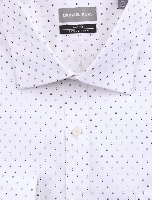 Michael Kors Big & Tall Non-iron Geometric Print Dress Shirt