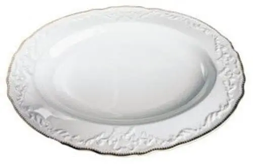 ANNA WEATHERLEY Simply Anna Oval Platter - White/gold