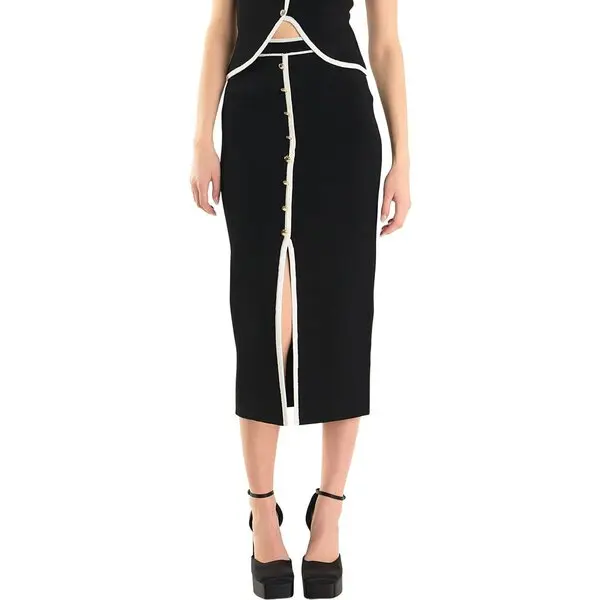 Endless Rose Contrast Maxi Sweater Skirt