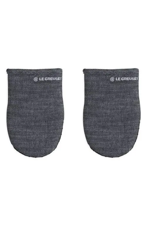 LE CREUSET Set Of 2 Mini Oven Mitts - Noir