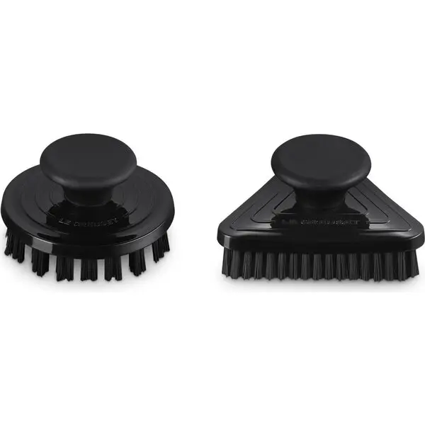 LE CREUSET Set Of 2 Grill Pan Brushes - Shiny Black