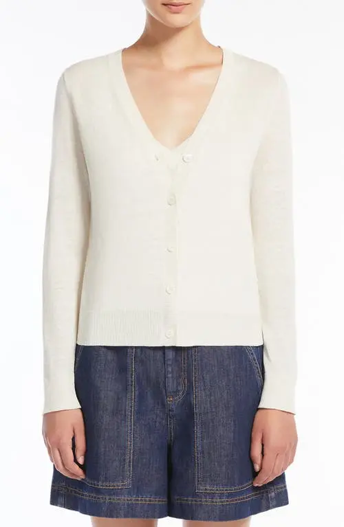 Max Mara Marabu Silk & Linen Cardigan
