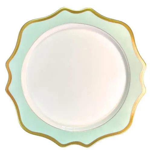 ANNA WEATHERLEY Anna's Palette Charger Plate - Aqua Green