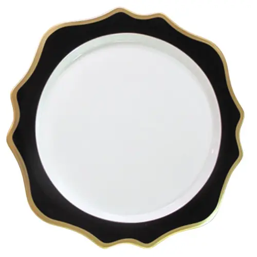 ANNA WEATHERLEY Anna's Palette Charger Plate - Black