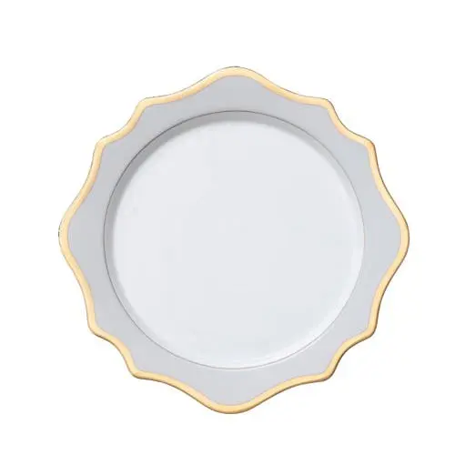 ANNA WEATHERLEY Anna's Palette Charger Plate - Grey/gold