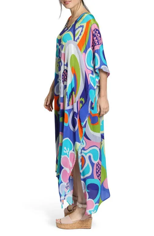 APNY Print Midi Caftan - Blue Print