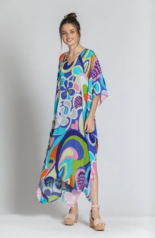 APNY Print Midi Caftan - Blue Print