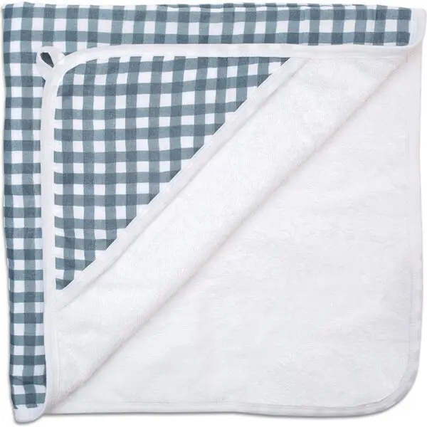 LULUJO Hooded Towel - Navy Gingham