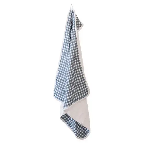 LULUJO Hooded Towel - Navy Gingham