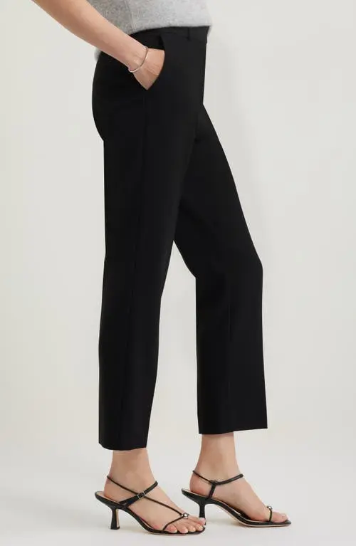 Nordstrom The Lena Slim Cropped Trousers - Black