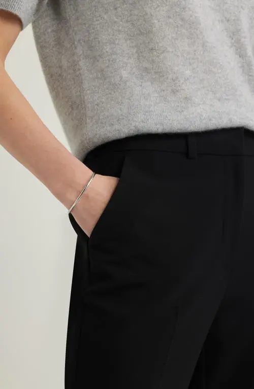 Nordstrom The Lena Slim Cropped Trousers - Black
