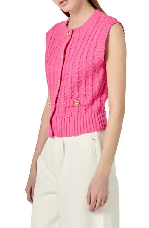 English Factory Cable Knit Vest