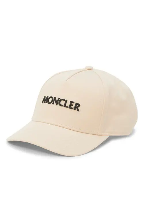 Moncler Embroidered Logo Baseball Cap - Antique White