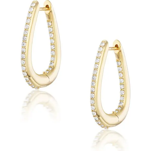 Sheryl Lowe Diamond Buckle Earrings - 14kt Yellow Gold