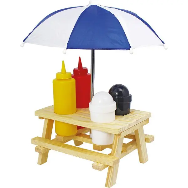 KUCHENPROFI Picnic Condiment Set For Ketchup, Mustard, Salt & Pepper - Multicolored