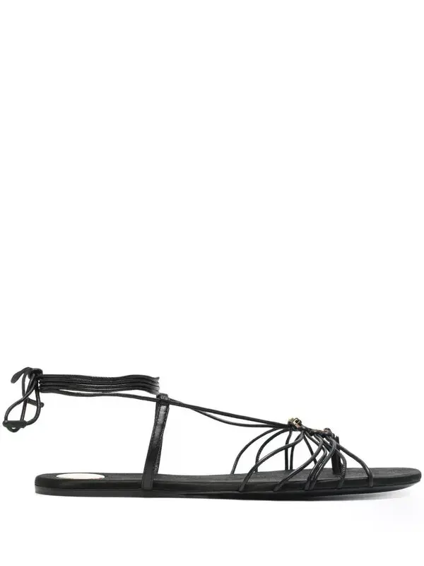 Saint Laurent Babylone Flat Sandals - Black