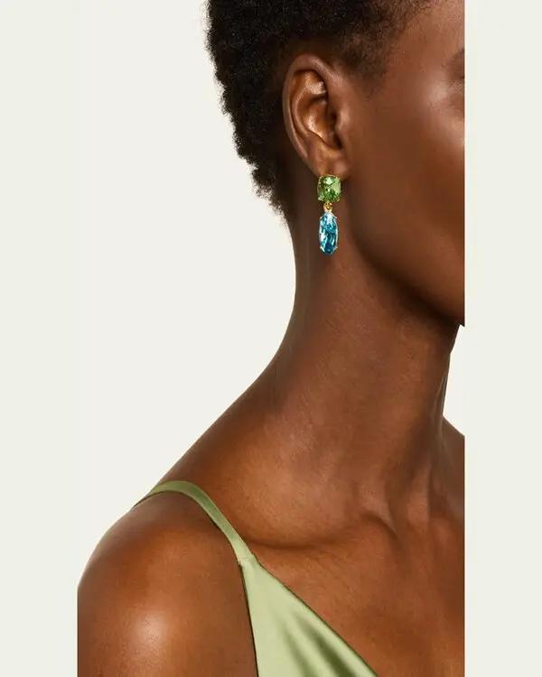 Oscar De La Renta Crystal Drop Earrings
