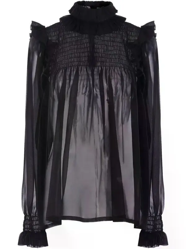 Saint Laurent Semi-sheer Crepe Blouse