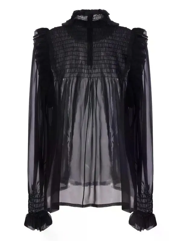 Saint Laurent Semi-sheer Crepe Blouse