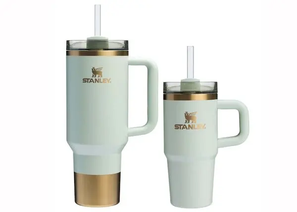 STANLEY Comfort & Joy Collection Holiday Samesies Quencher 40oz & 14oz Sip Set - Gilded Celadon