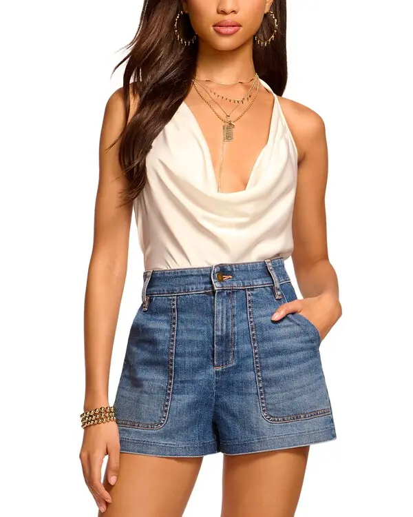 Ramy Brook Hilary High-rise Denim Shorts - Medium Wash