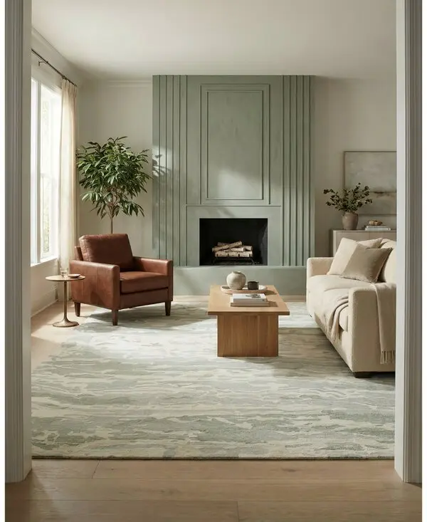EXQUISITE RUGS Cortero 7159 Area Rug, 4' X 6 - Sage/ivory