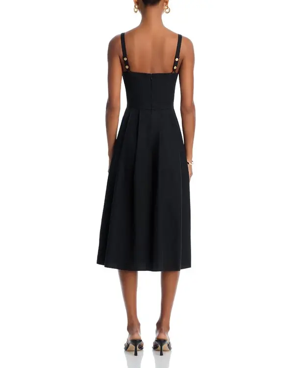 L'Agence Esmeralda Midi Dress