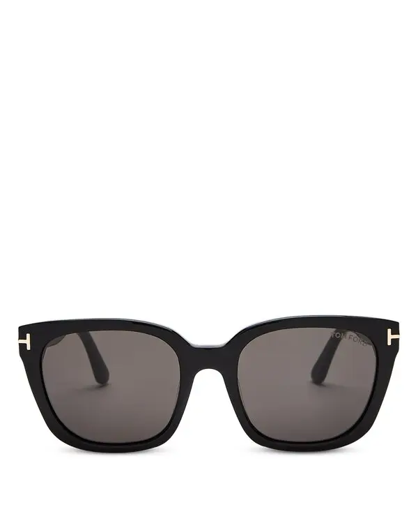 TOM FORD Square Sunglasses, 53mm - Black/smoke